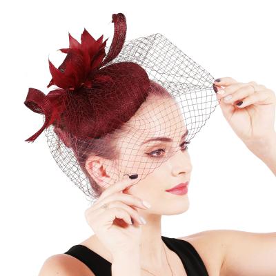 China Elegant Sinamay Base and Feather Fascinator Hat for Shipping by DHL UPS FEDEX EMS TNT for sale