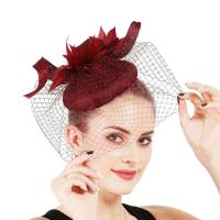 China Elegant Sinamay Base and Feather Fascinator Hat for Shipping by DHL UPS FEDEX EMS TNT for sale