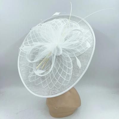 China Shipping DHL UPS FEDEX EMS TNT Sinamay Feather Fascinator with Peacock Feather Detail for sale