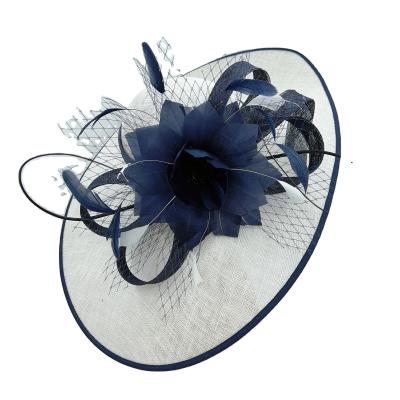 China Effortlessly Elegant Dyed Sinamay Feather Fascinator Delivered by EMS for sale