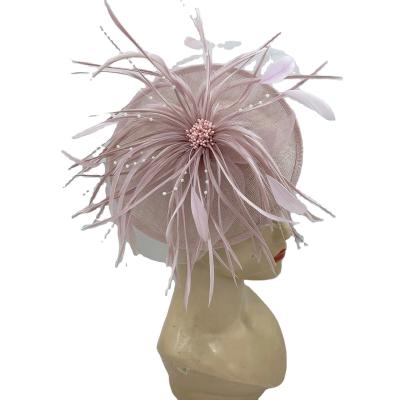 China Make a Statement with Our Sinamay Fascinator featuring Marabou Feather Detail for sale