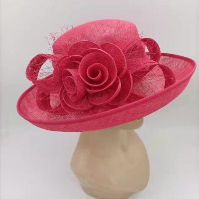 China 30 cm Sinamay Feather Fascinator Embellished with Chicken Feather for sale
