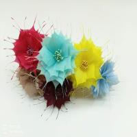 China Dyed Pattern Goose Feather Flower Mount Essential Millinery Supplies for Crafting for sale