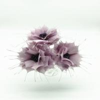 China Dyed Pattern Goose Feather Flower Mount Essential Millinery Supplies for Crafting for sale