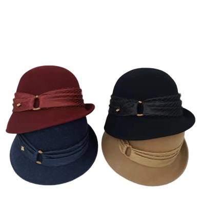 China Turkey Feather Wool Felt Hat with Dyed Pattern in Search of Style for sale