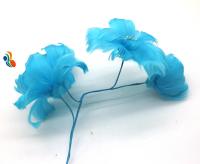 China 10*20 cm Dimension Goose Feather Flower Mount with Wire Accessory for sale