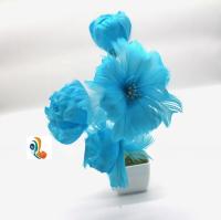 China 10*20 cm Dimension Goose Feather Flower Mount with Wire Accessory for sale