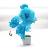 China 10*20 cm Dimension Goose Feather Flower Mount with Wire Accessory for sale