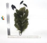 China 15*30 CM Stripped Coque and Goose Feather Flower Mount Perfect Headwear for Any Party for sale