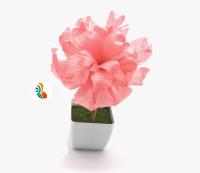 China Father's Day Occasion 10*20 cm Stripped Goose Feather Flower Mount with Wire Accessory for sale