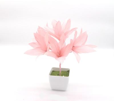 China Graduation Goose Feather Flower Mount with Wire Accessory Attachment for sale