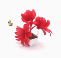 China Christmas Decoration Supplies Dyed Party Goose Feather Flower Mount with Wire Accessory for sale