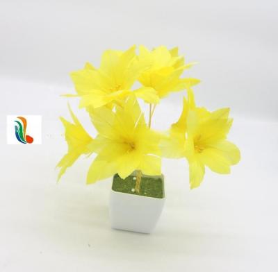 China Curly Goose Feather Flower Mount with Wire Accessory 15*30 cm Fast and Secure Shipping for sale