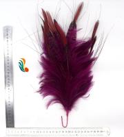 China 15*30 cm Party Decoration Feather Headwear with Hackle and Lady Amherst Flower Mount for sale
