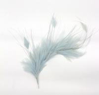 China Party Decoration Hackle Feather and Stripped Coque Flower Mount with Wire Accessory for sale