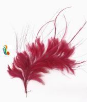 China 15x30CM Burnt Coque And Hackle Feather Mounts Flower Feather Headwear for sale