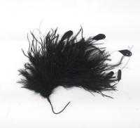 China 15*30 cm Ostrich Feather Plumes Flower Mount with Wire Accessory in Dyed Pattern for sale