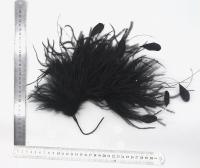 China 15*30 cm Ostrich Feather Plumes Flower Mount with Wire Accessory in Dyed Pattern for sale