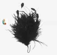 China 15*30 cm Ostrich Feather Plumes Flower Mount with Wire Accessory in Dyed Pattern for sale