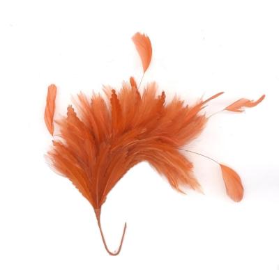 China 15*30 cm Hackle and Coque Feather Flower Mount with Wire Accessory Shipping via DHL UPS FedEx EMS or TNT for sale