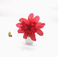 China Wedding Decoration Goose Feather Flower Mount with Dyed Pattern and Wire Accessory for sale