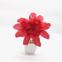 China Wedding Decoration Goose Feather Flower Mount with Dyed Pattern and Wire Accessory for sale