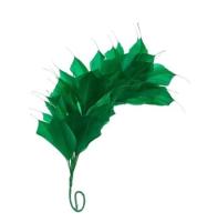 China Dyed Millinery Supplies Stripped Goose Feather Flower Mount with Wire Accessory for sale