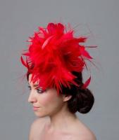 China DHL/UPS/FedEx/TNT Shipping Feather Headwear with Goose Feather Flower and Wire Accessory for sale