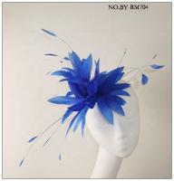 China Goose Feather Hair Decoration Wire Accessory and Coque Flower Mount with Stripped Hackle for sale
