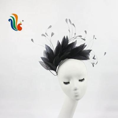 China Goose Feather and Stripped Coque Flower Mount for Valentine's Day Party Decoration for sale