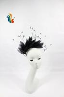China Goose Feather and Stripped Coque Flower Mount for Valentine's Day Party Decoration for sale