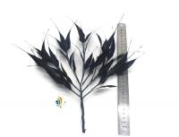 China Mother's Day Party Decoration Stripped Goose Feather Flower Mount with Wire Accessory for sale
