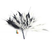 China Mother's Day Party Decoration Stripped Goose Feather Flower Mount with Wire Accessory for sale