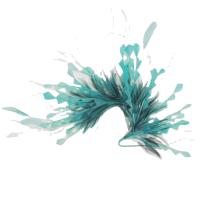 China Party Decorations Stripped Coque and Hackle Feather Flower Mount with Wire Accessory for sale