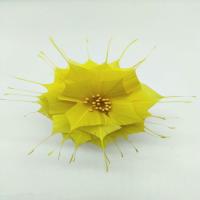 China Revamp Your Millinery Game with 5*10 cm Goose Feather Flower Mount and Wire Accessory for sale
