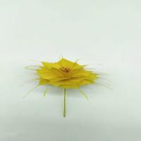 China Revamp Your Millinery Game with 5*10 cm Goose Feather Flower Mount and Wire Accessory for sale