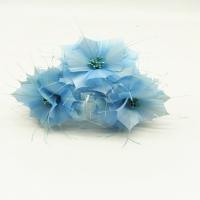 China Revamp Your Millinery Game with 5*10 cm Goose Feather Flower Mount and Wire Accessory for sale