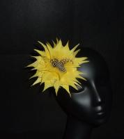 China Fast Shipping Goose Feather Flower Mount with Wire Accessory 5*10 cm in Size for sale