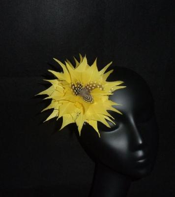 China Fast Shipping Goose Feather Flower Mount with Wire Accessory 5*10 cm in Size for sale