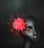 China Dyed Decoration Goose Feather Flower Mount with Wire Accessory for sale