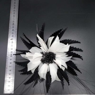 China Shipping DHL UPS FEDEX EMS TNT Stripped Goose Feather Flower Mount with Wire Accessory Chicken Feather for sale