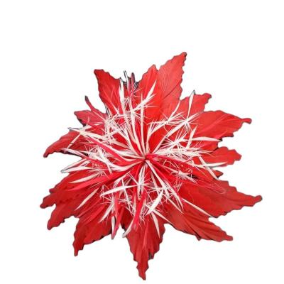 China Wire Accessory for Floral Arrangements on Dyed Pattern Goose Feather Flower Mount for sale