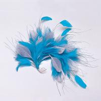 China 15*30 cm Millinery Supplies Rooster Coque Feather Flower Mount with Wire Accessory for sale