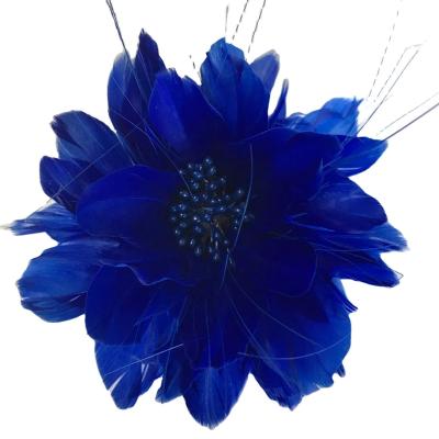 China DHL Shipping 15*15cm Goose Feather Mounts Floral Feathers With Wire Accessory for sale