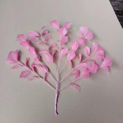 China Shipping FEDEX Stripped Goose Feather Flower Mount with Wire Accessory for sale