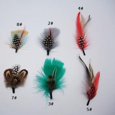 China Customizable Size Chicken Feather Flower Mount with Wire Accessory for sale