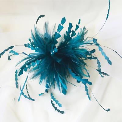China 15*15 cm Goose Feather Flower Mount with Wire Accessory Fast Shipping via UPS for sale