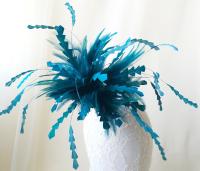 China 15*15 cm Goose Feather Flower Mount with Wire Accessory Fast Shipping via UPS for sale