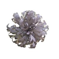 China Beautiful Dyed Goose Feather Flower Mount with Wire Accessory for sale