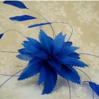 China 15x15 Cm Flower Feather Mounts Stripped Goose Feather With Wire Accessory for sale